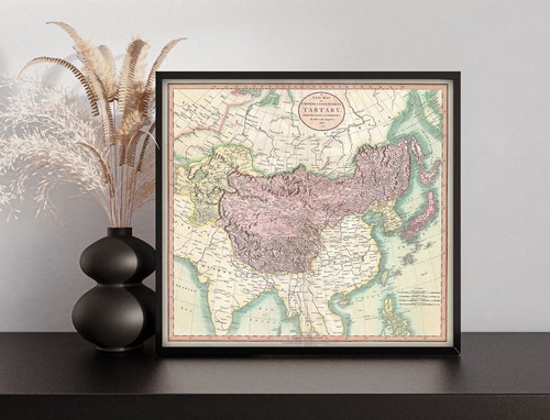 1806 Map Tartary or Central Asia Mongolia Tartaria Tartarie 11x12 Wall ...