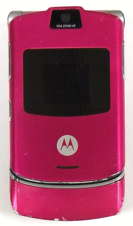 Motorola RAZR V3 - Pink and Silver ( T-Mobile ) Very Rare Flip Phone ...