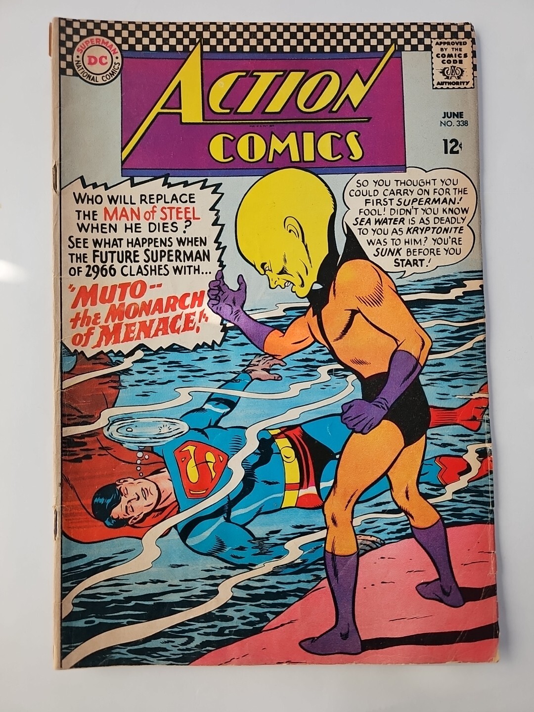 1966 Action Comics DC Comic Book #338 - SUPERMAN - MUTO MONARCH OF ...