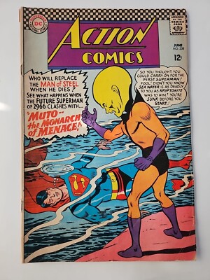 1966 Action Comics DC Comic Book #338 - SUPERMAN - MUTO MONARCH OF ...