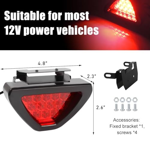 F1 Brake Lights, Waterproof Triangle Automotive Warning Light Flash ...