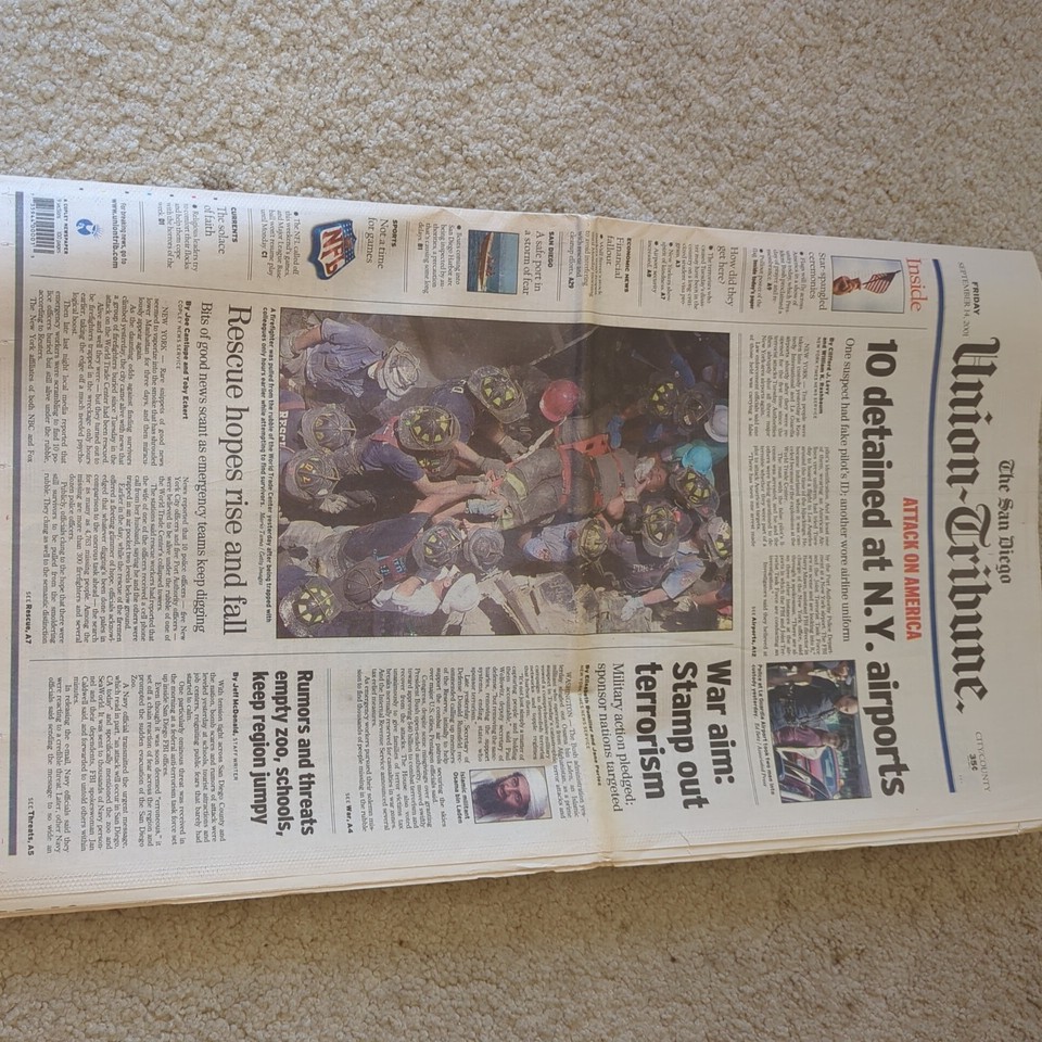 San Diego Union Tribune September 12, 2001 | eBay UK