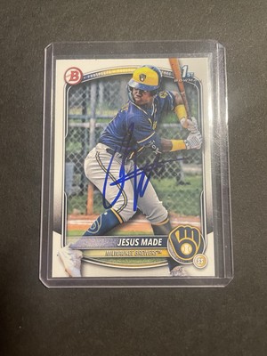 JESUS MADE 2025 SIGNED AUTO IP 1st Bowman AUTOGRAPH Paper #CPA-JM RC ...