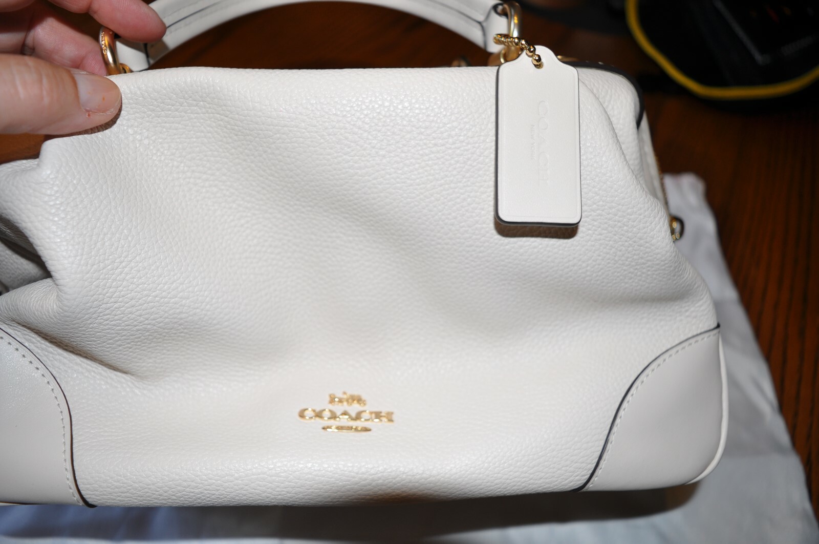 Coach 69621 Polished Pebble Leather Lane Satchel Purse Bag for sale ...