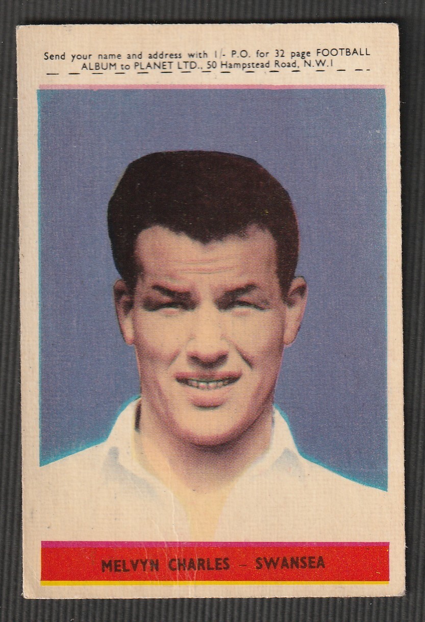 A&BC Bubble Gum Football Planet 1958 SWANSEA TOWN Mel Charles # 59 ...