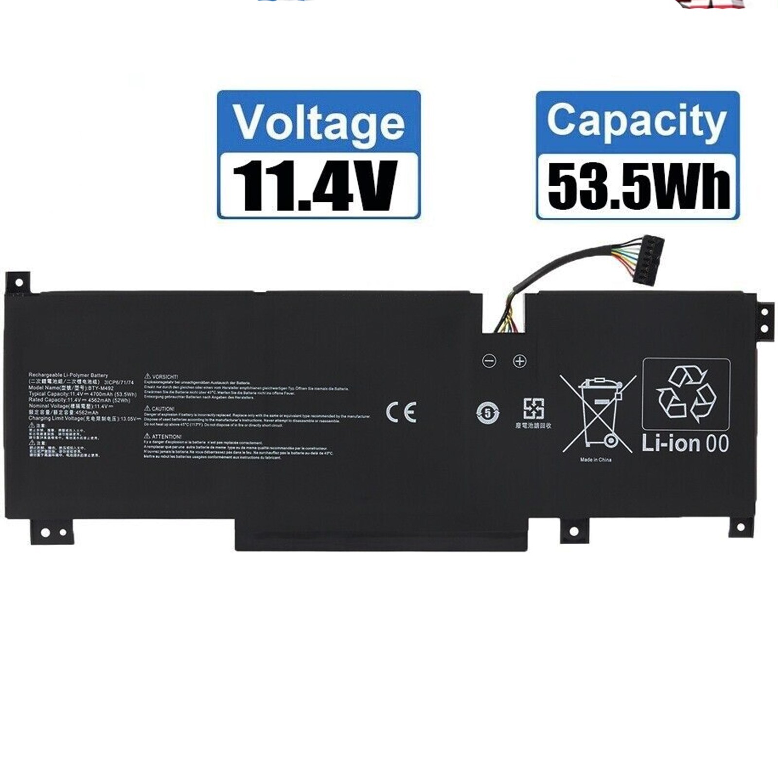 US BTY-M492 BATTERY FOR MSI WF66 WF76 11UI 11UJ Katana GF66 11UD 12UG ...