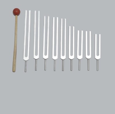 9 Sacred Solfeggio Tuning forks with free handbook by Dr Charles ...