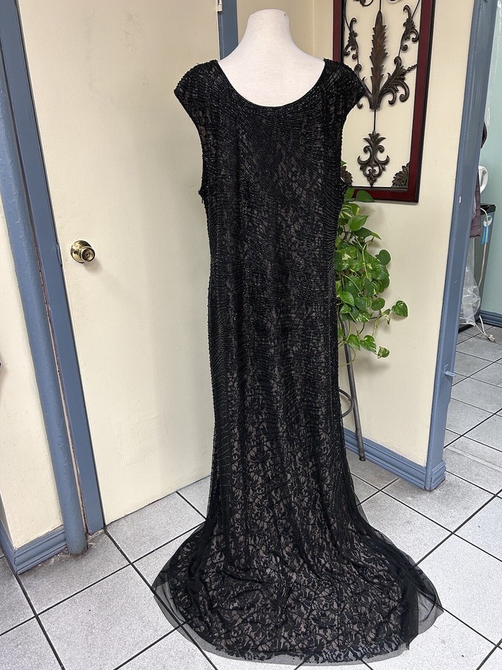 VM Collection Black Evening Gown Size 14 | eBay
