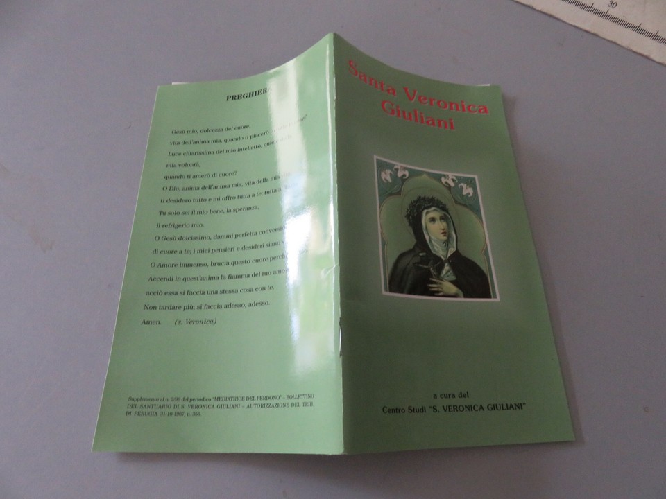 Santa Veronica Giuliani Prayer Book 1997 3Rd Centenary Stigmata | eBay UK