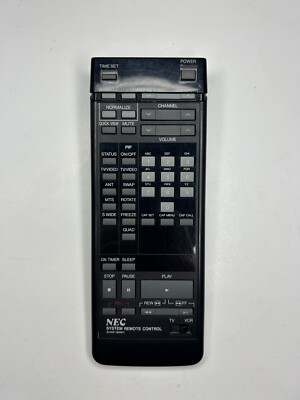 NEC RC-1051E / 79609671 VCR / TV Remote Control, Black - OEM Original ...