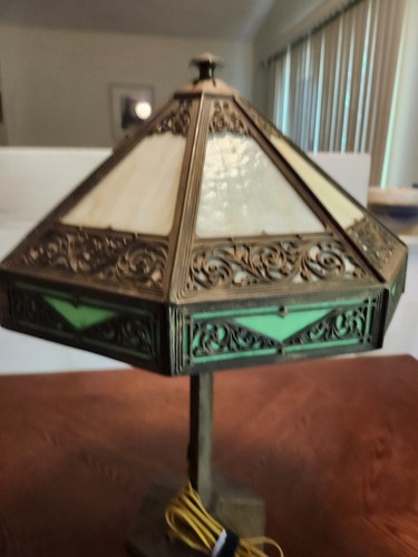 ANTIQUE BRADLEY HUBBARD VINTAGE CA.1910 SLAG GLASS LAMP #228 | eBay