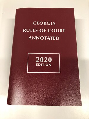Georgia Rules of Court Annotated 2020 Edition LexisNexis | eBay