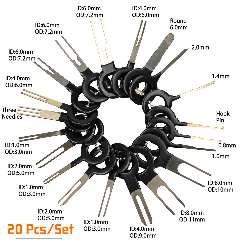 52*Car Terminal Removal Tool Electrical Wire Plug Connector Pin ...