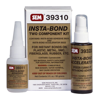 SEM 39310 InstaBond 2 Component Auto Body Bonding Adhesive Kit (3 oz ...