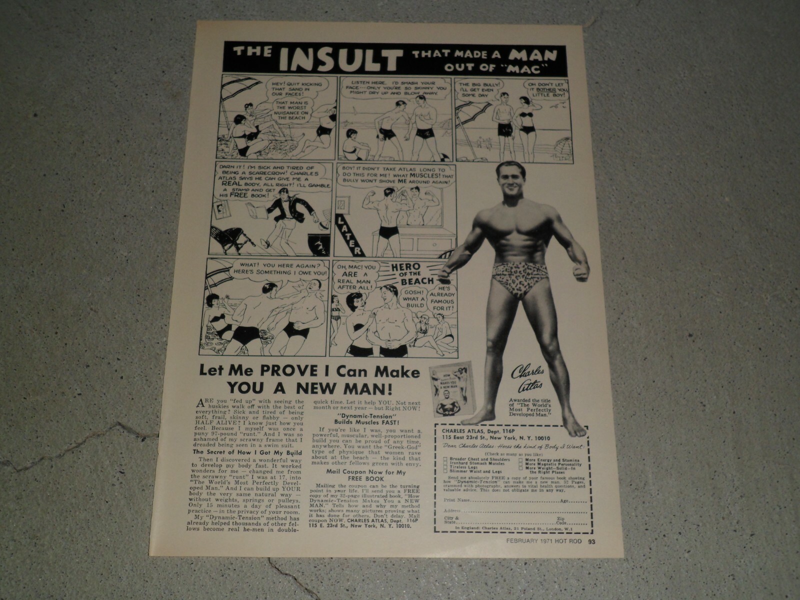 VARIOUS VINTAGE CHARLES ATLAS AD / ARTICLES - HUGE VARIETY!!! | eBay