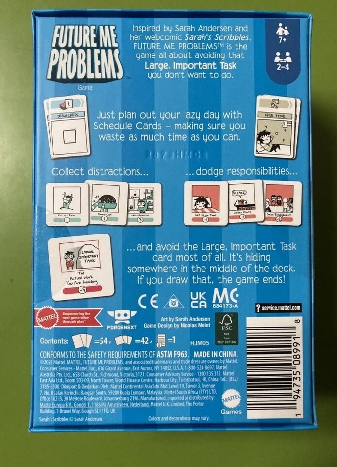 Future Me Problems - Card Game by Mattel Creations -BRAND NEW IN BOX ...