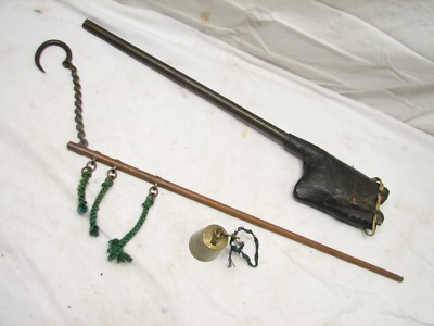 Antique Japanese Hanging Balance Beam Scale w/Brass Weight Japan ...