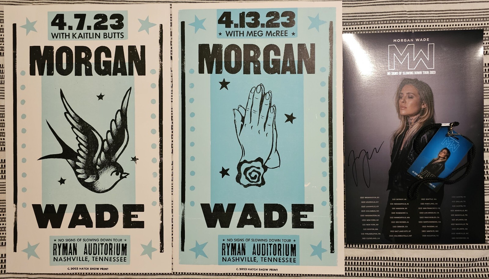 Morgan Wade Ryman Hatch Print Posters Both Nights W/ Autographed Tour ...
