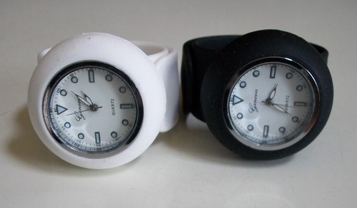 Boys, Girls, Women's Fashion Silicone Rubber Slap Wrist Casual Watches ...