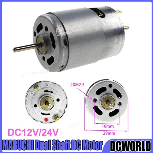 MABUCHI DC12V/24V Dual Shaft DC Motor High Torque High Speed DIY ...