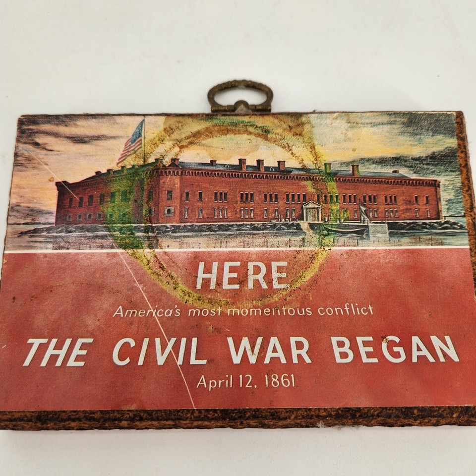 FORT SUMPTER Where the Civil War Began Postcard On Wood | eBay UK