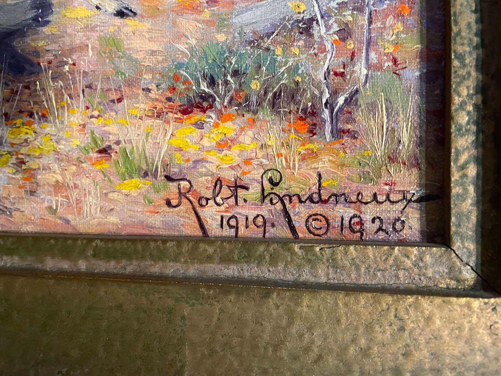 ROBERT LINDNEUX ORIGINAL OIL 20 X 16 "BOUNDING BUCK" 1920! | eBay