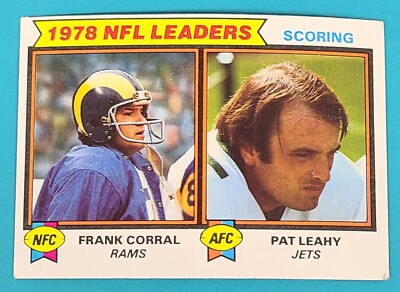 1979 Topps #4 1978 NFL Leaders: Scoring (Frank Corral / Pat Leahy) Card ...