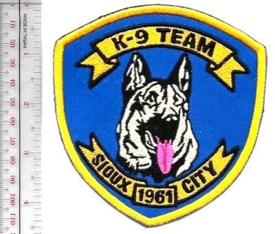 K-9 Police Sioux City Police Department Canine Unit Iowa PD Patch vel ...