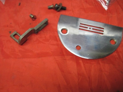 White Dressmaster 127M Rotary Sewing Machine Needle Throat Plate Feed ...