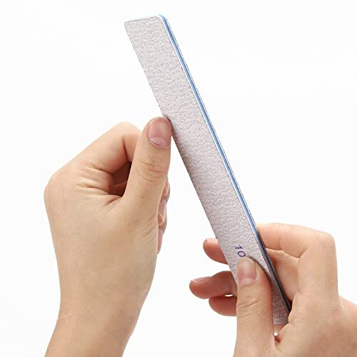 25 Pieces 180/240 Grit Rectangle Nail Files for 25 Count（Blue）180/240 ...
