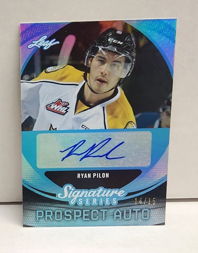 RYAN PILON 2015 Leaf Signature Series Prospect BLUE ~ AUTO #'d /15 ~ Brandon | eBay