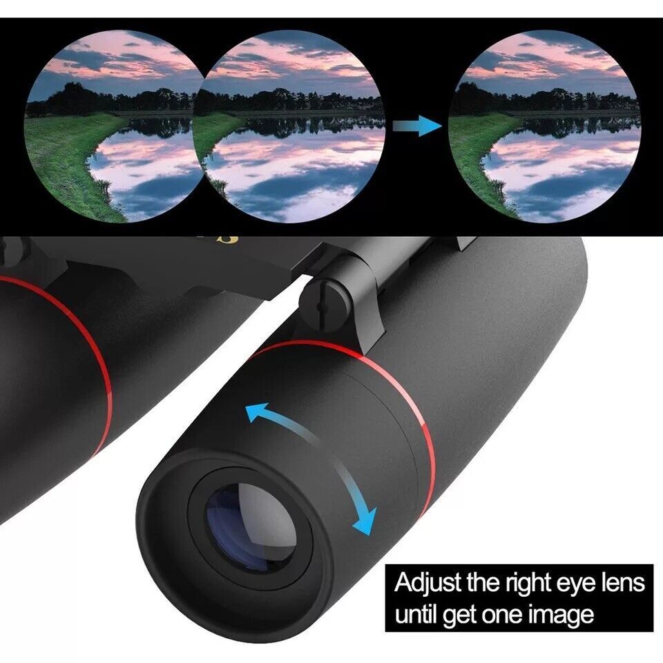 Binoculars 30x60 Zoom Outdoor Travel Compact Folding Telescope Hunting ...