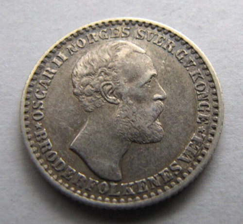 Norway KM339 Oscar II, 12 Skilling 1873 only year of type. Scarce ! | eBay