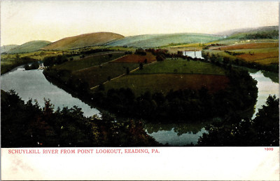 Postcard Schuylkill River from Point Lookout Reading Pennsylvania ...