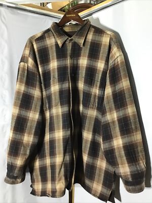 Wolverine Brown Plaid Flannel Sherpa-Fleece Lined Insulated Shirt ...
