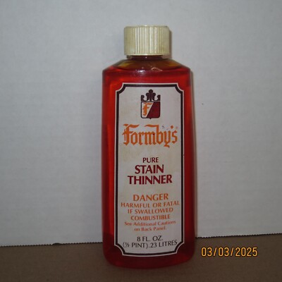 Unused Vintage Formby's Pure Stain Thinner 8 fl oz | eBay