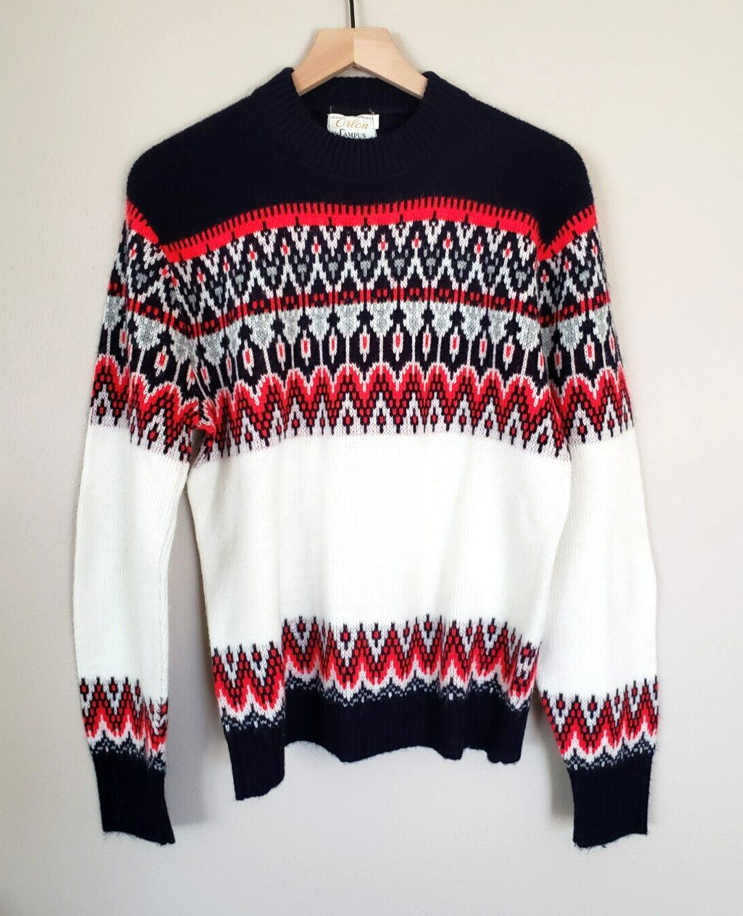 Vtg 60's 70's Orlon By Campus Men's Medium Knit Sweat… - Gem