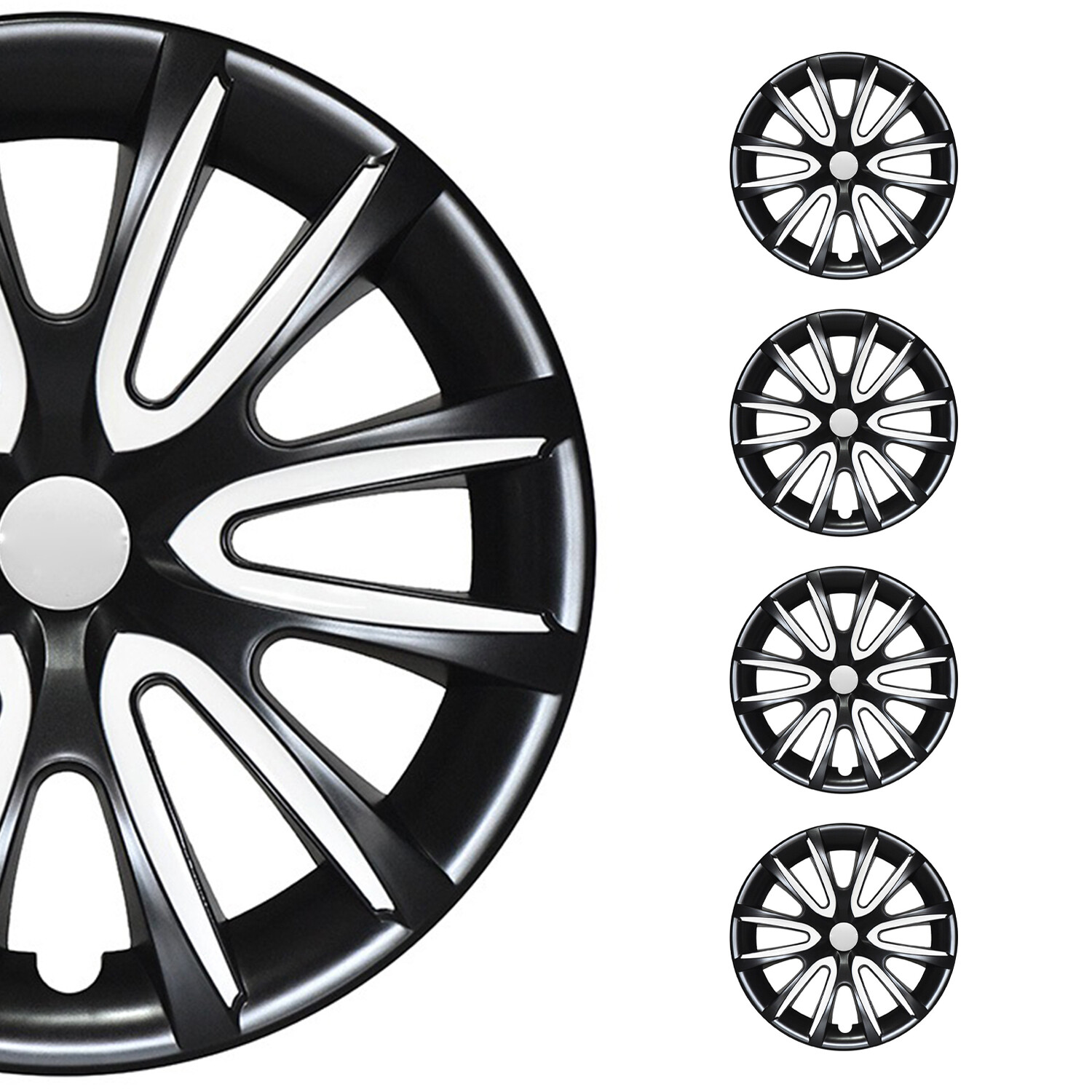 16" Wheel Covers Hubcaps for Ford Explorer Black White Gloss | eBay