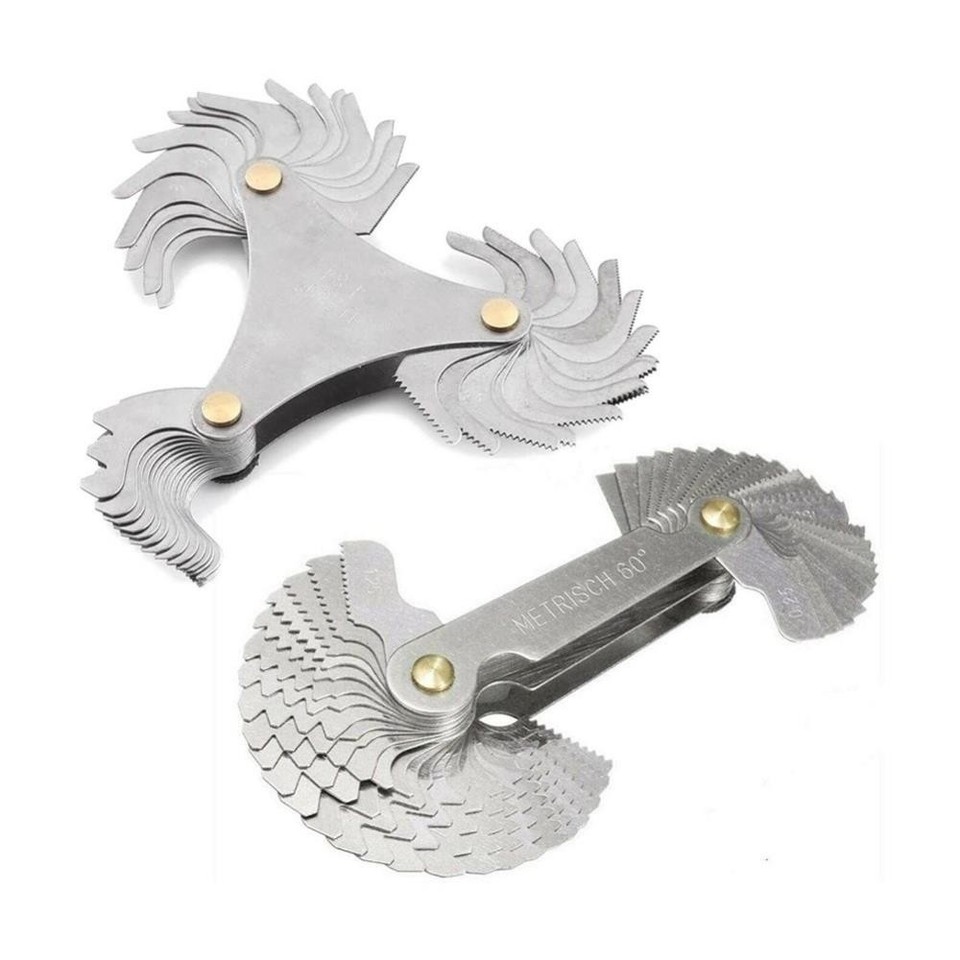 Thread Pitch Gauge Screw Caliper Gage Measuring Set Metric & Inch ...