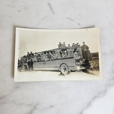 1940s WW2 American Soldiers Transport Bus Original Photograph | eBay