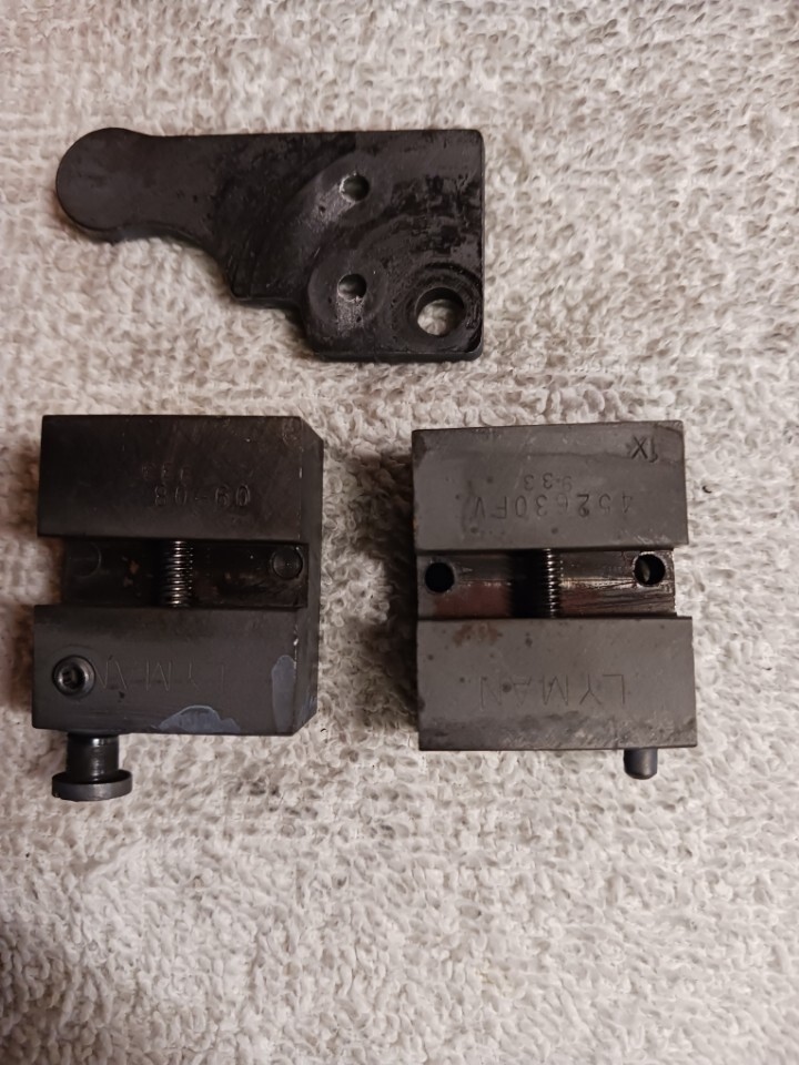 LYMAN 45 CAL 200 GRAIN BEVEL BASE BULLET MOLD with handle and mold ...