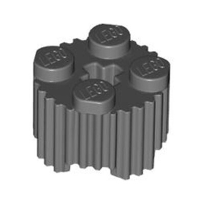 Lego Bricks Parts 20x Dark Stone Grey 2x2 Round Grooves Grille 6268169 ...