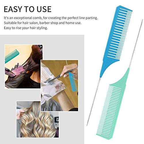 3 Sizes Highlighting Comb Set With Pastel Alligator Clips Weaving ...