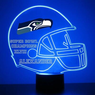 Seattle Seahawks Light Up, NFL Football LED Sports Fan Lamp ...
