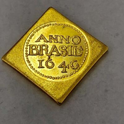 M43 Foreign Old Coin Brazil Clippe Guilder Gold 1646 Square Large | eBay