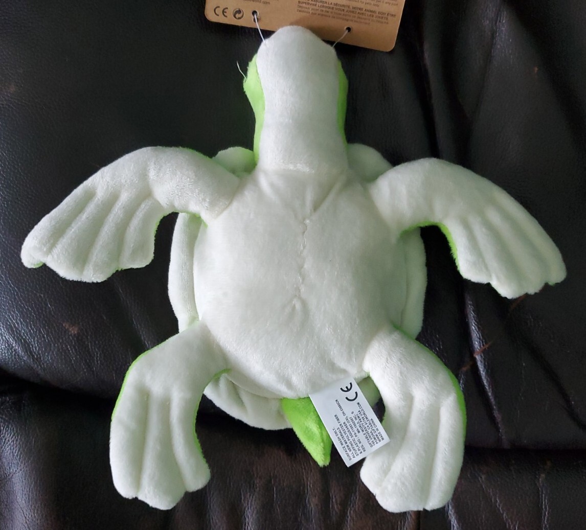 Giftable World 9" Tito the Turtle Dog Toy w/ Squeaker & Crincle Green ...