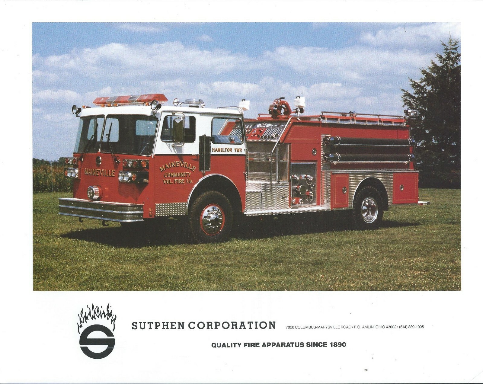 Fire Equipment Ad Photo - Sutphen - Maineville FD Hamilton Twp Pumper ...