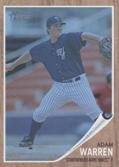2011 Topps Heritage Minor League Edition - Adam Warren #170 Blue Tint ...