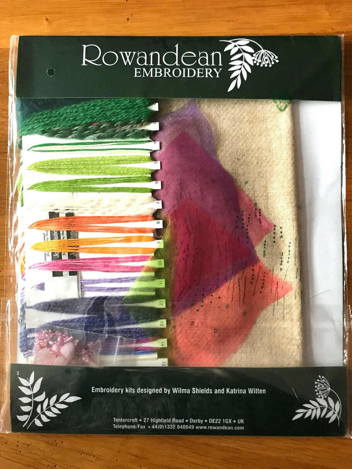 Rowandean Embroidery Kit - Late Summer Colours - Approx 30cm Diameter ...