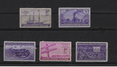 1944 US Commemorative Stamp Set #922-926 MINT NH WWII Era – Full Year ...